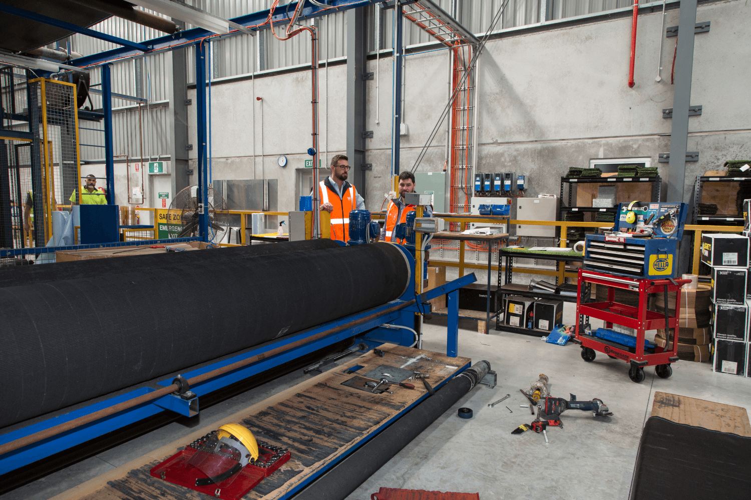 Artificial Turf Backing Line Relocation